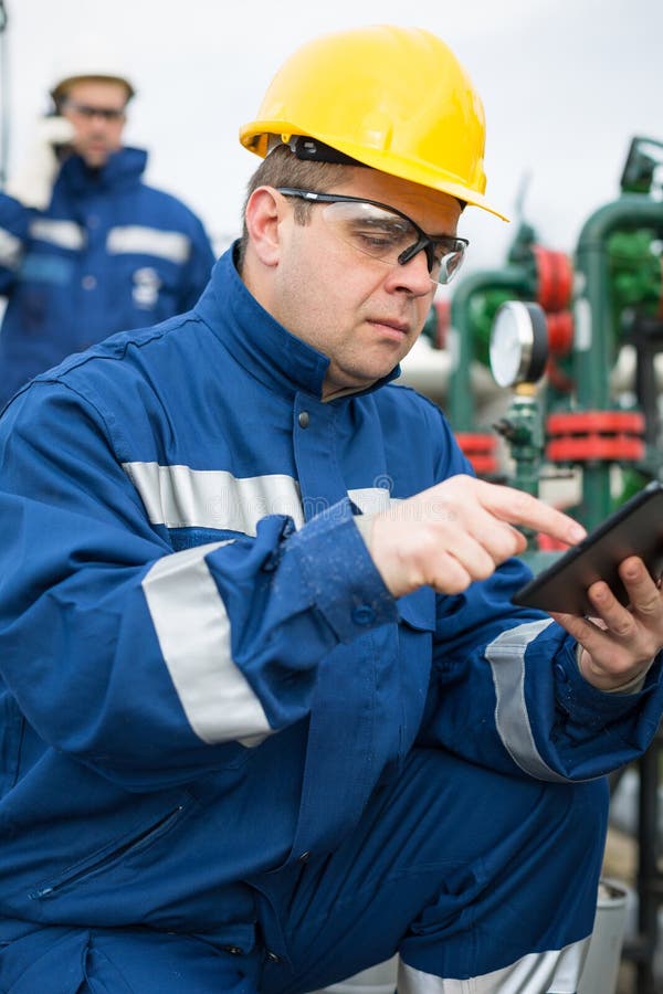 Gas Production Operator stock image. Image of hard, pipeline - 49177595