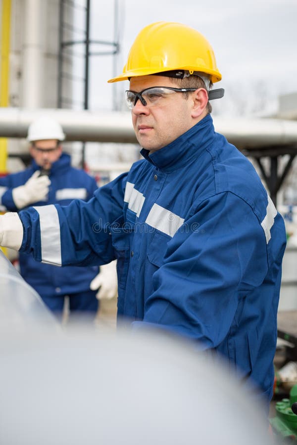 Gas Production Operator stock image. Image of plant, station - 49177605