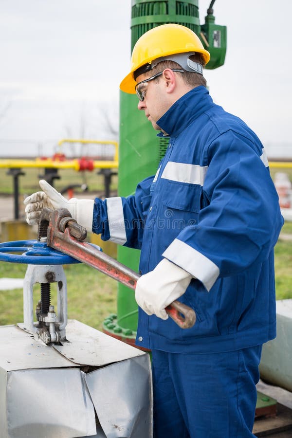 Gas Production Operator stock photo. Image of tools, site - 49251738