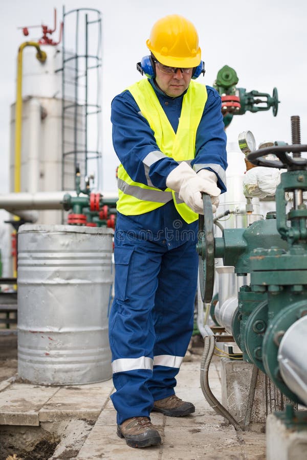 Gas Production Operator stock photo. Image of station - 49251910