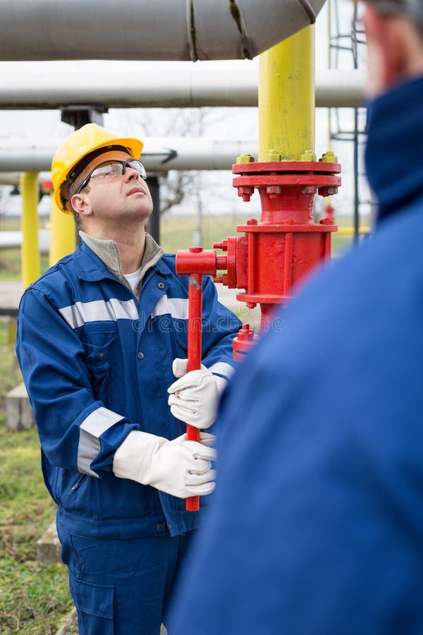 Gas Production Operator stock photo. Image of work, industry - 49287420