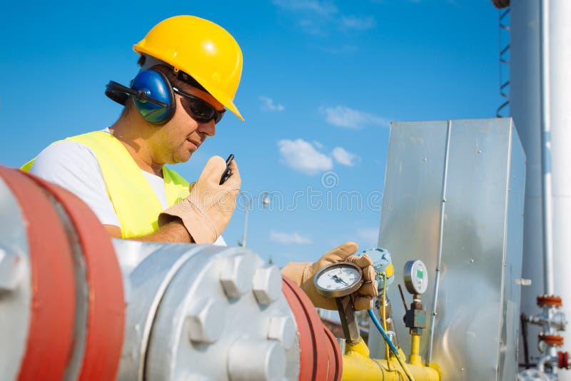 Gas Production Operator stock image. Image of person - 58060519