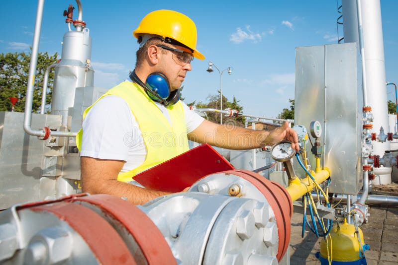 Gas Production Operator stock image. Image of detector - 58061387