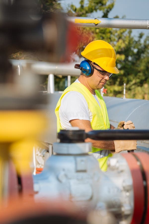 Gas Production Operator stock photo. Image of technology - 58061440