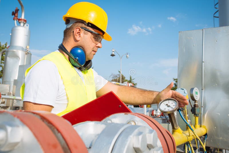Gas Production Operator stock image. Image of worker - 58061637