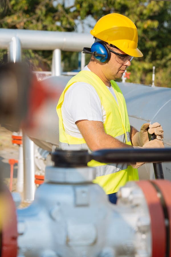 Gas Production Operator stock photo. Image of worker - 58061670