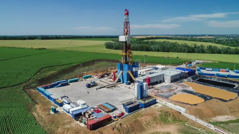 Gas production rigs stock photo. Image of liquefied - 300247288