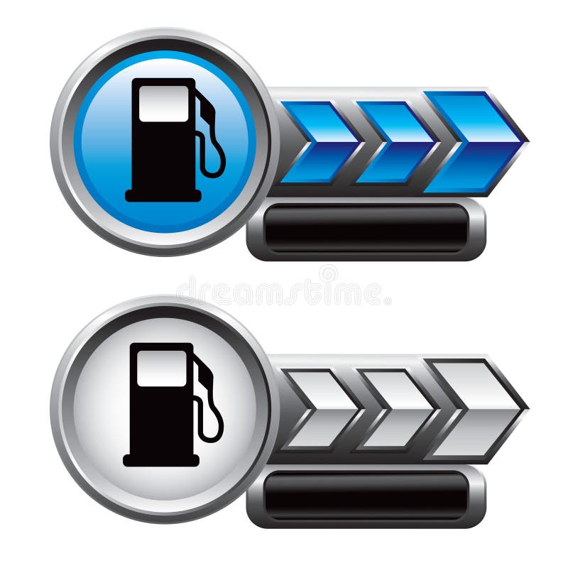 Gas Pump on Green Vertical Wave Background Stock Vector - Illustration ...
