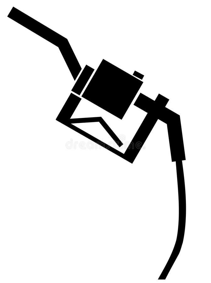 Hand Holds a Refueling Gun and a Drop of Gasoline Logo Template. Gas ...