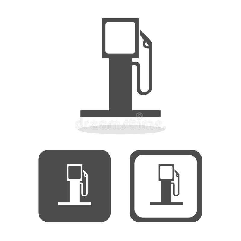 Gas Pump Icons Set Great for Any Use. Vector EPS10 Stock Illustration ...