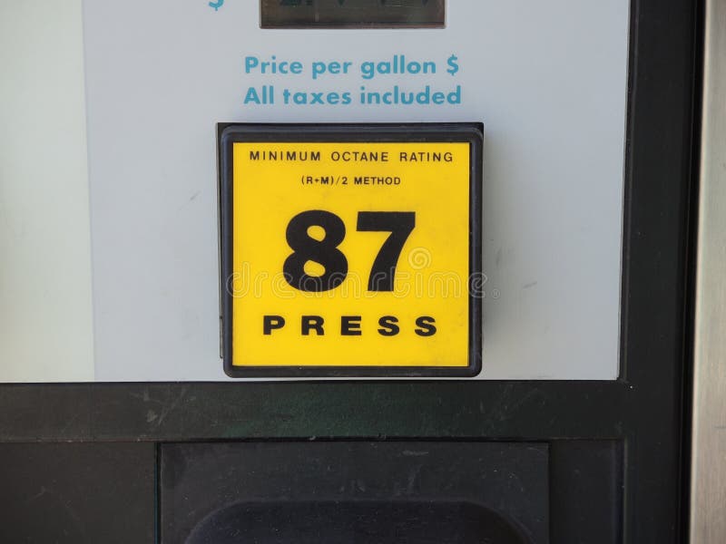 Gas Pump 87 Octane Selection Button Stock Image - Image of choice, fuel ...