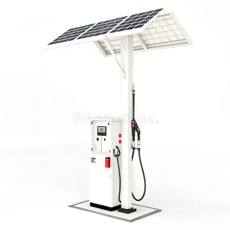 Gas Pump Solar Panel White Background Stock Photos - Free & Royalty ...