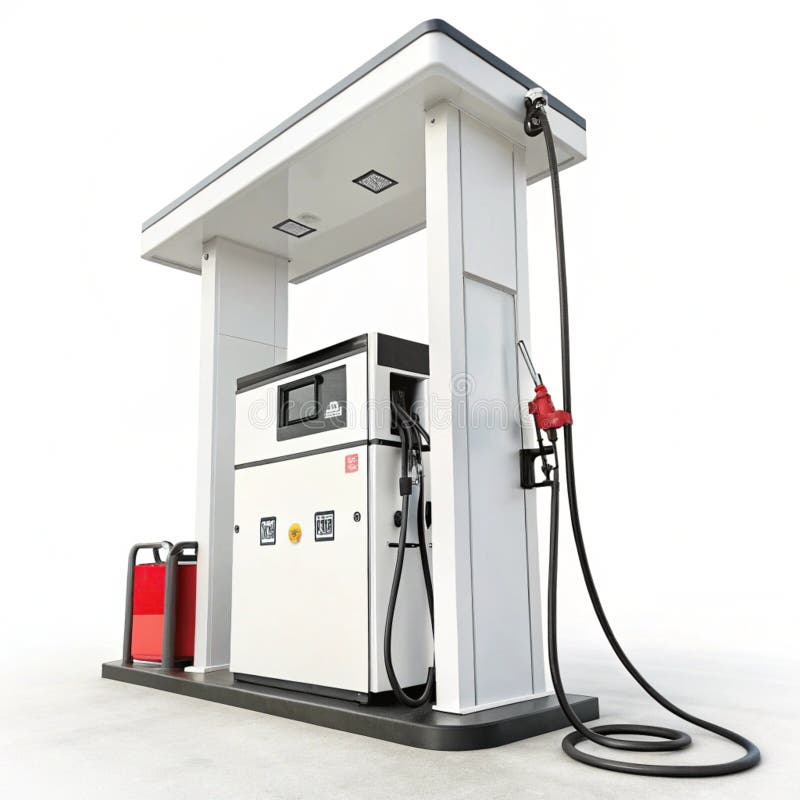 Gas Pumping Station Isolated on Transparent Background Stock ...