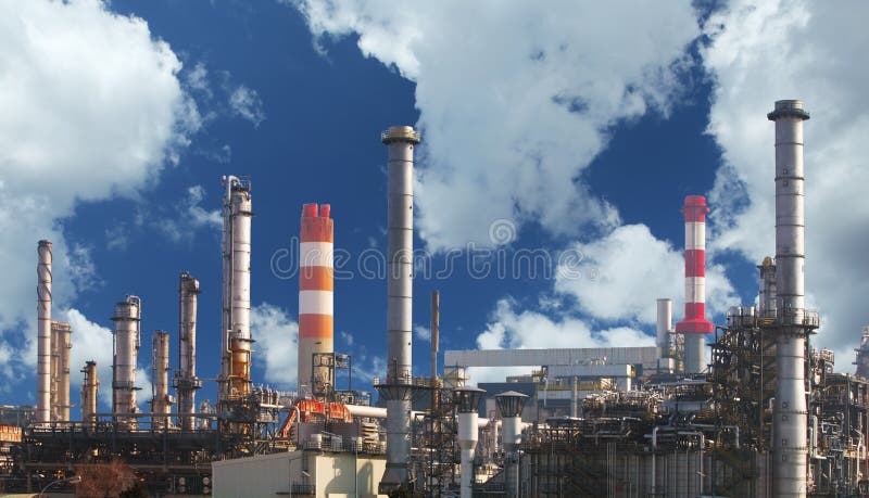 Gas refinery at day stock photo. Image of environmental - 31829214