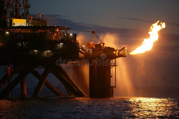 Gas Rig Flaring stock photo. Image of petroleum, drilling - 7255904