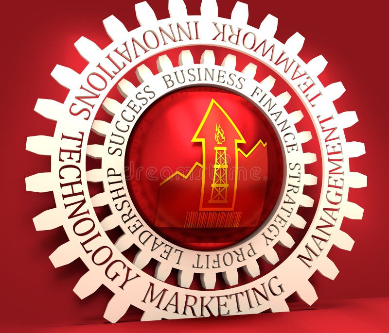 Gas Rig Icon Grow Up Arrow Bar Code Stock Illustrations – 2 Gas Rig ...