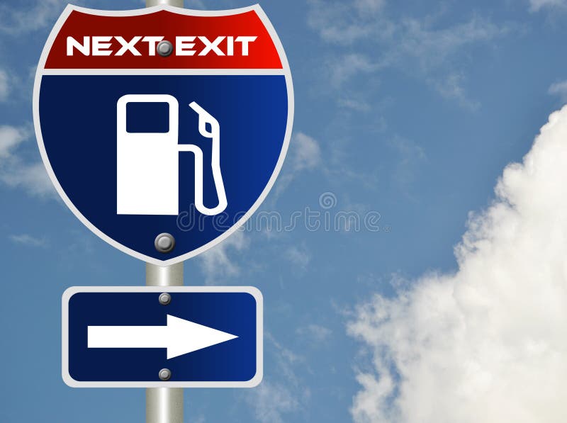 Gas road sign stock illustration. Illustration of symbol - 14391754