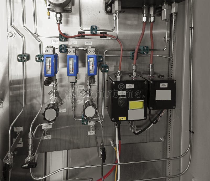 Gas sampler cabinet. stock image. Image of analysis - 107056753