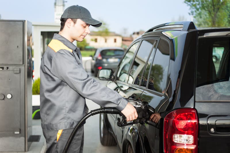 Gas station stock image. Image of diesel, pump, person - 42251723