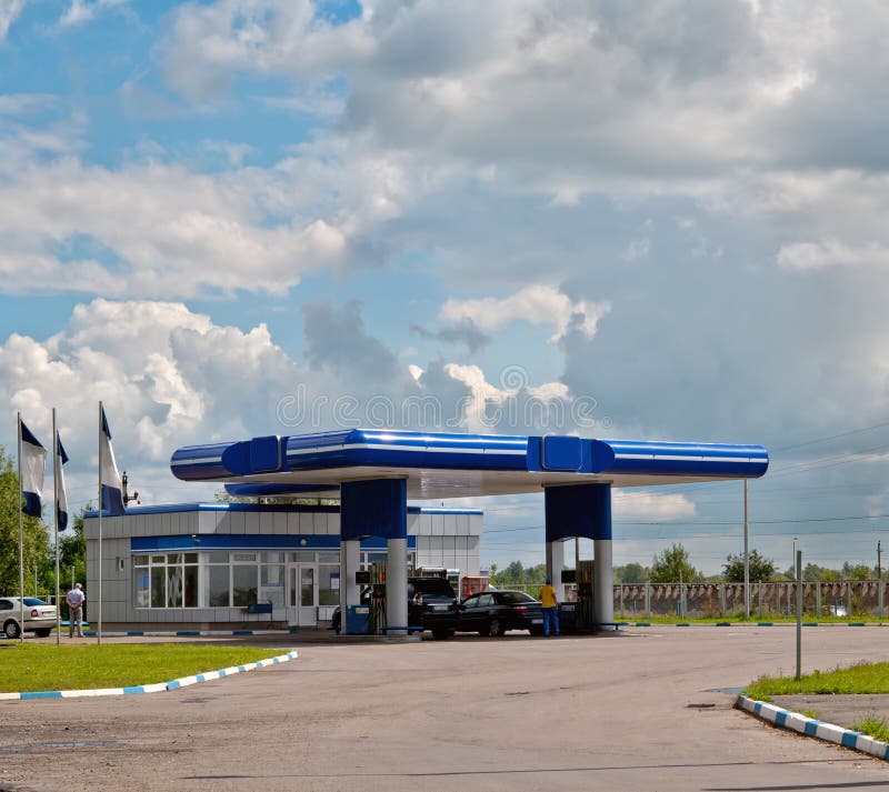 Gas refuel station stock photo. Image of grass, petrol - 24829966