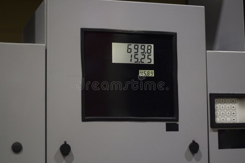 Gas Station in the City. Gas Station Display Stock Photo - Image of ...