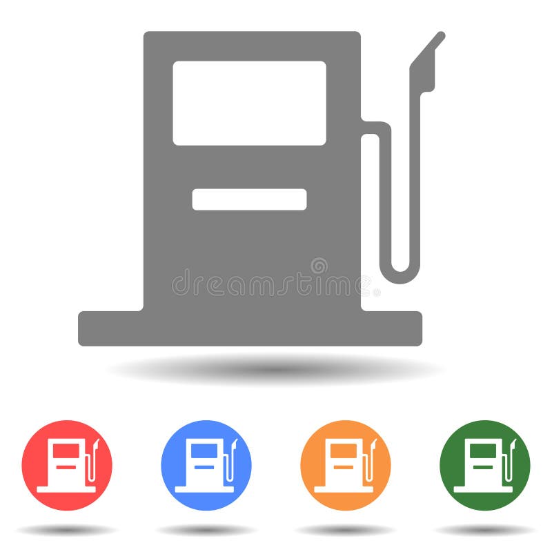 Gas Station Gasoline Pump Icon Vector Stock Vector - Illustration of ...