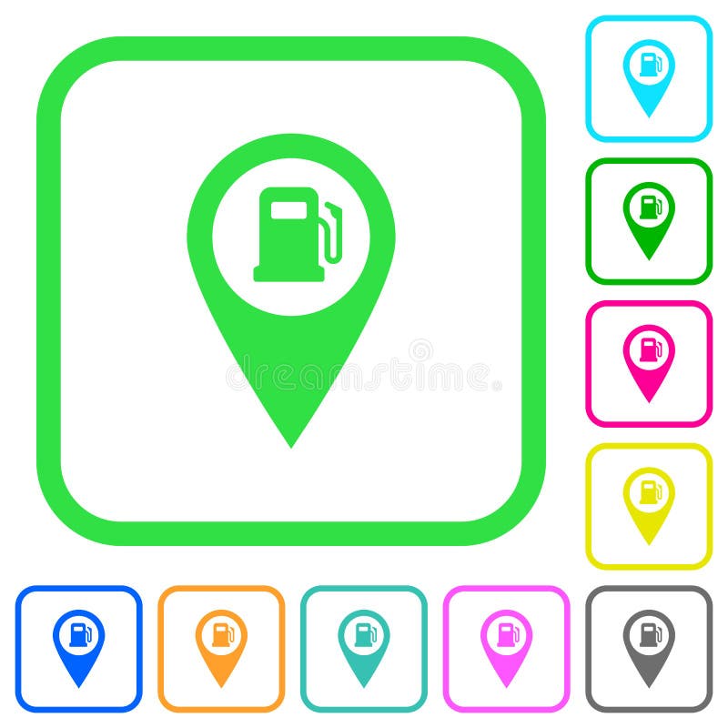 Gas Station GPS Map Location Vivid Colored Flat Icons Stock Vector ... Gas Station GPS Map Location Vivid Colored Flat Icons Stock Vector ...