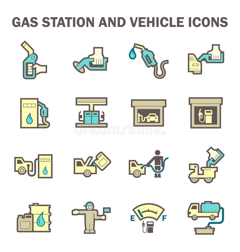 Gas station icon stock vector. Illustration of pump - 101071329
