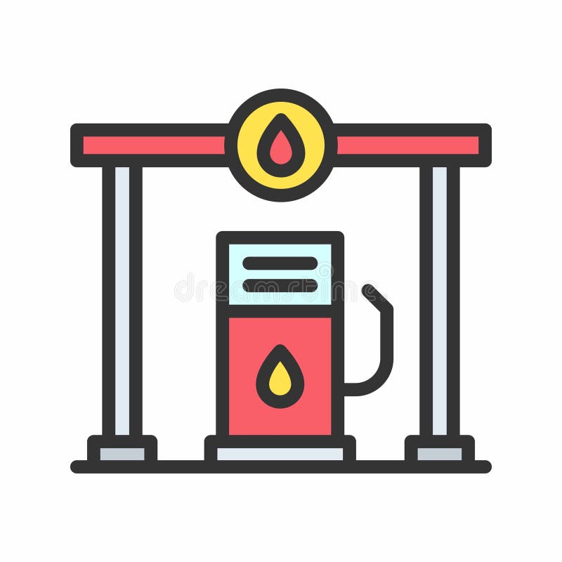 Gas Station Icon Location. Fuel Pump, Fuel Station Location Gps Marker ...