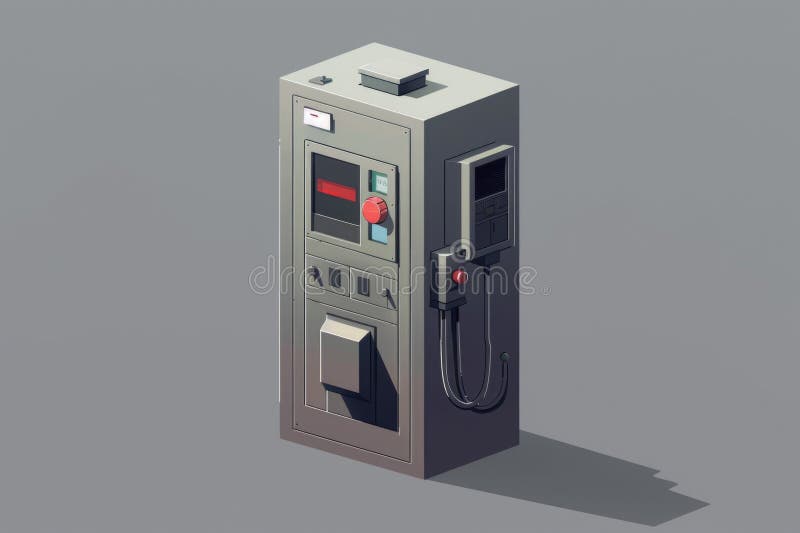 A Gas Station with a Gas Pump on the Side, Suitable for Roadside or ...