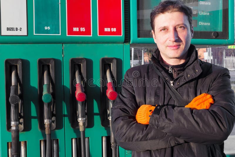 Gas Station Attendant stock image. Image of pump, power - 38414361