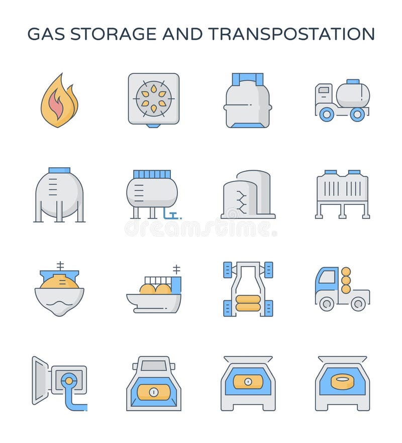 Gas storage icon stock vector. Illustration of cargo - 121709141