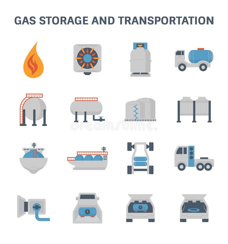 Gas storage icon stock vector. Illustration of fuel, natural - 94158806