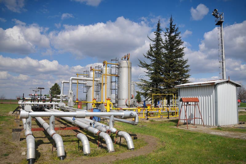 Gas storage and pipeline stock image. Image of energy - 24205515