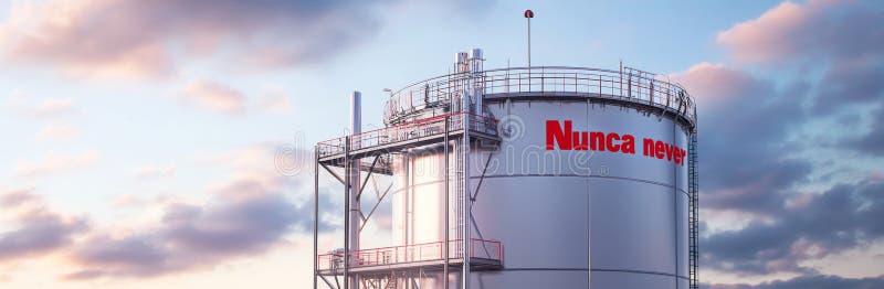 Gas Storage Tank in Heavy Industry and Energy Generation. Stock Photo ...