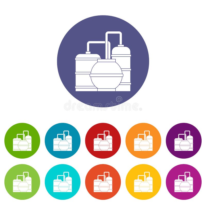 Gas Storage Tanks Icons Set Stock Illustrations – 53 Gas Storage Tanks ...