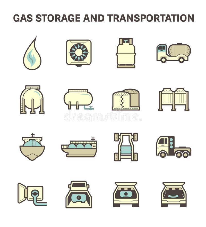 Gas transportation icon stock vector. Illustration of petrol - 101071413