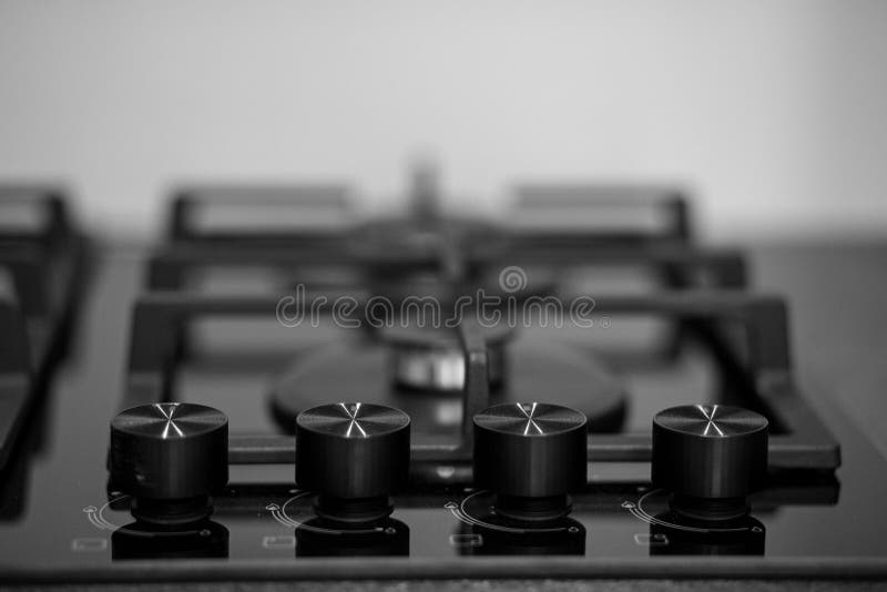 Gas Stove Close-up. Home and Cooking Concept Stock Photo - Image of ...
