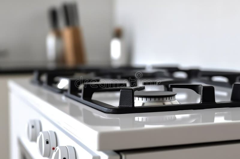 Gas Stove Close-up. Home and Cooking Concept AI Generated Stock ...