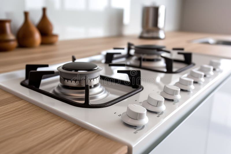 Gas Stove Close-up. Home and Cooking Concept AI Generated Stock ...