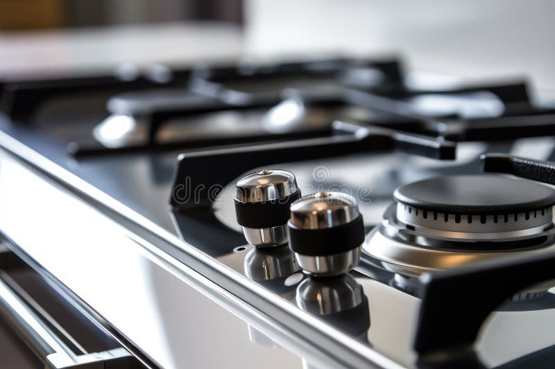 Gas Stove Close-up. Home and Cooking Concept AI Generated Stock ...