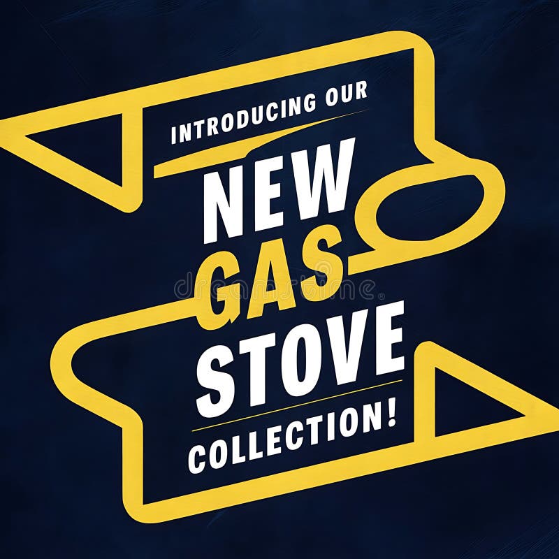 Gas Stove Flyer Banner Template Design Stock Illustration ...