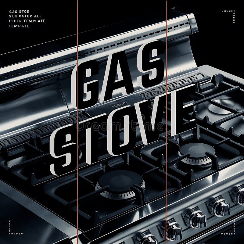 Gas Stove Flyer Banner Template Design Stock Illustration ...