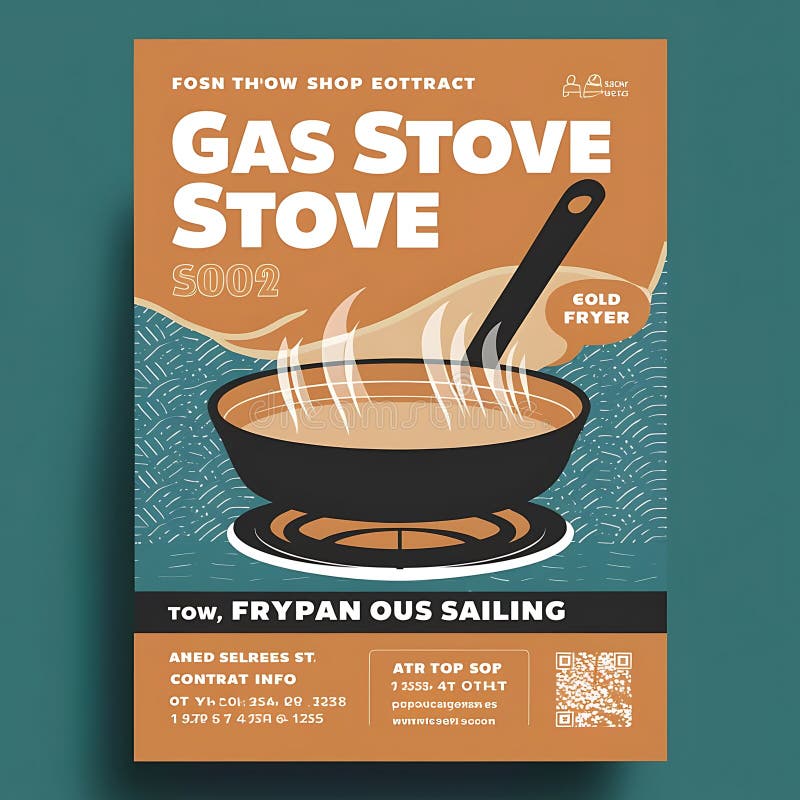 Gas Stove Flyer Banner Template Design Stock Illustration ...
