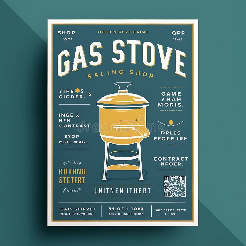 Gas Stove Flyer Banner Template Design Stock Illustration ...