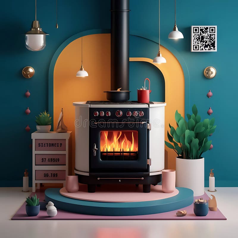 Gas Stove Flyer Banner Template Design Stock Illustration ...