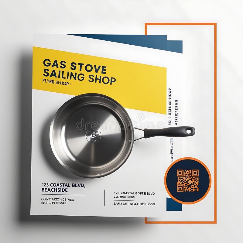 Gas Stove Flyer Banner Template Design Stock Illustration ...