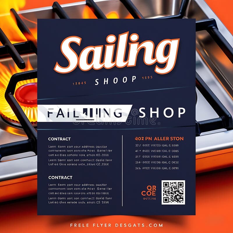 Gas Stove Flyer Banner Template Design Stock Illustration ...