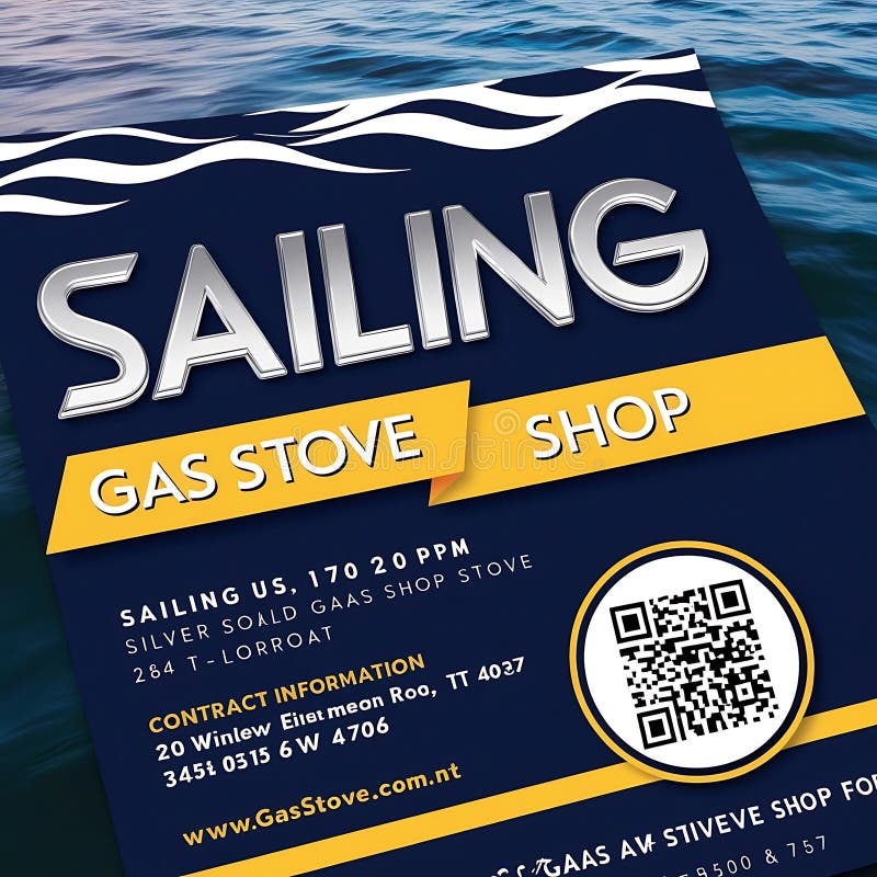 Gas Stove Flyer Banner Template Design Stock Illustration ...