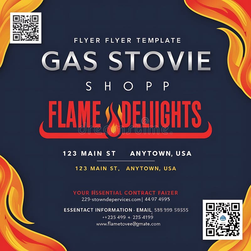 Gas Stove Flyer Banner Template Design Stock Illustration ...